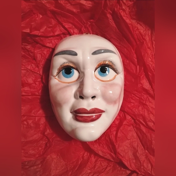 Sigma Taste Setter | Art | Vintage Sigma Big Blue Eyes Woman Face Mask ...